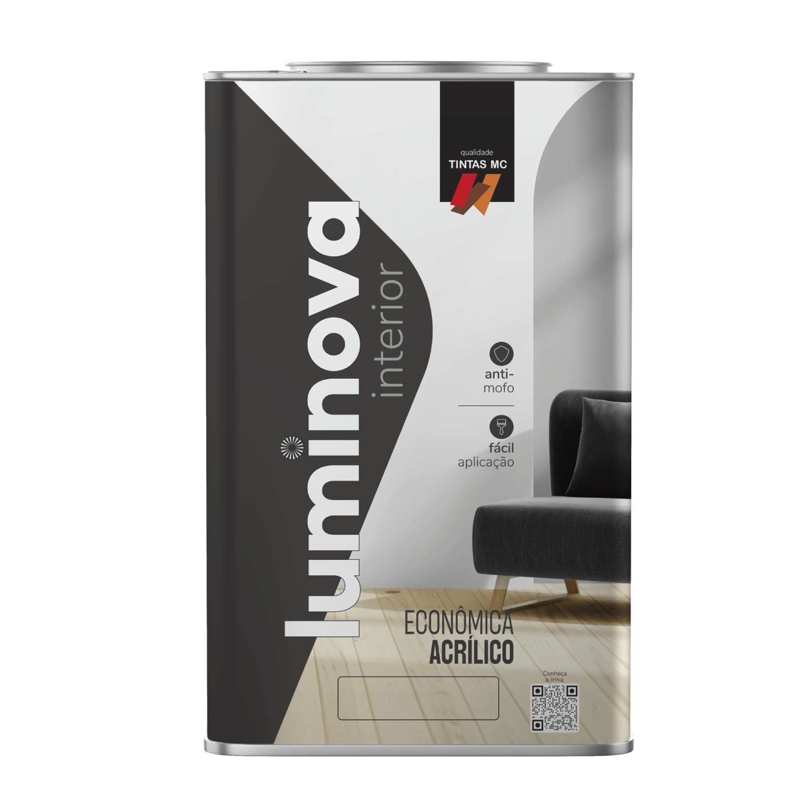 Tinta Acrílica Fosco Branco Luminova Econômica Tintas MC